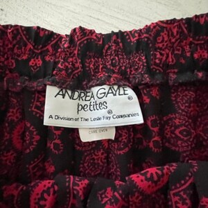 Vintage 80's Andrea Gayle Red and Black Pleated Accordion Skirt / USA ...