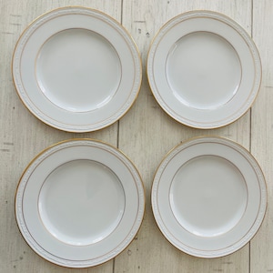 Noritake Lockleigh China 4 Salad Plates / Made in Sri Lanka / 90s White ...