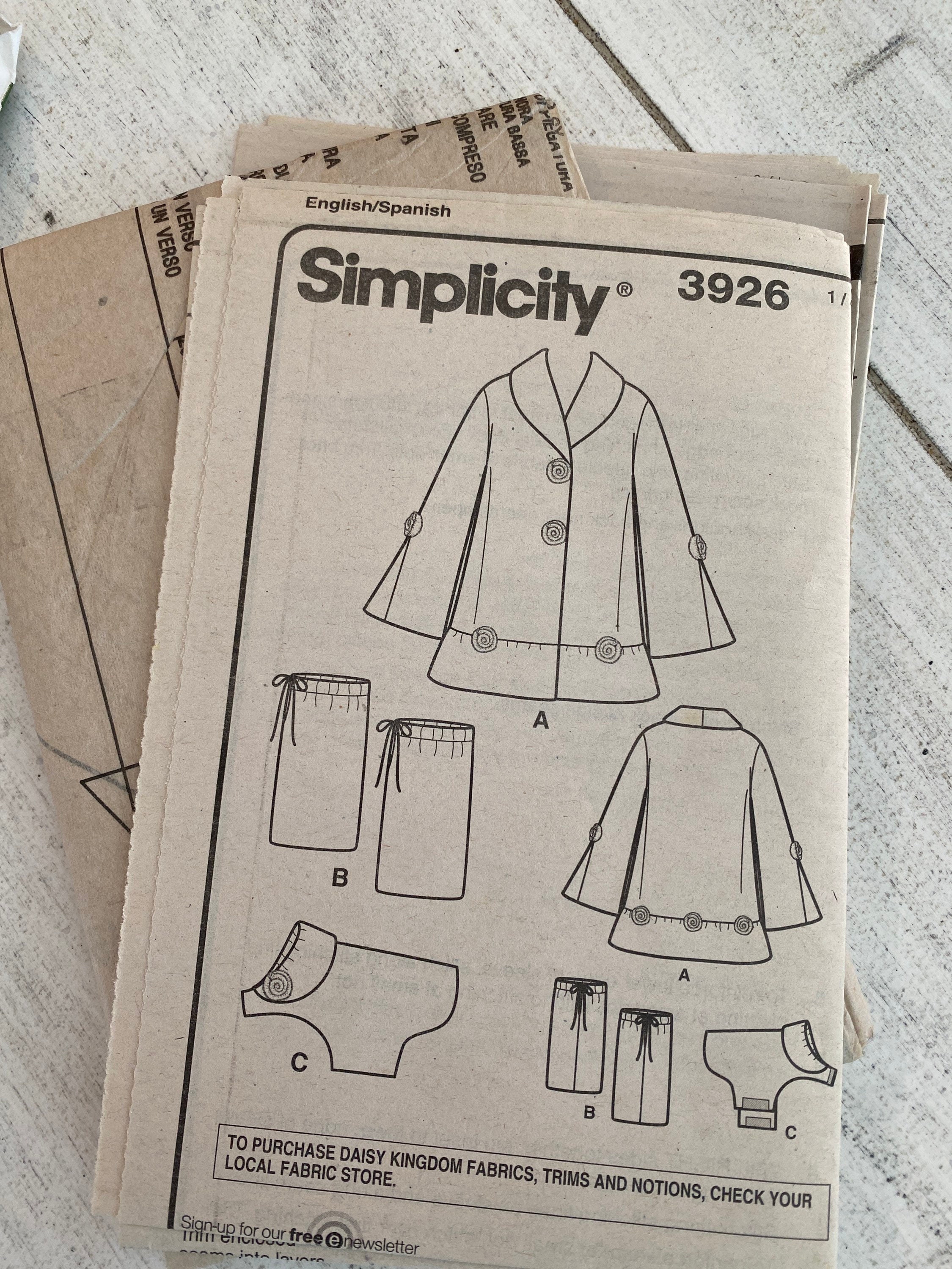 Simplicity 3926 Daisy Kingdom Size A / XS S M L XL / Misses - Etsy