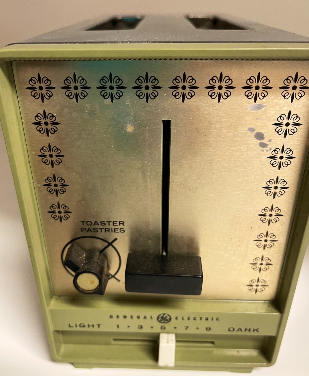 Vintage GE General Electric Toaster Avocado Green & Chrome / - Etsy