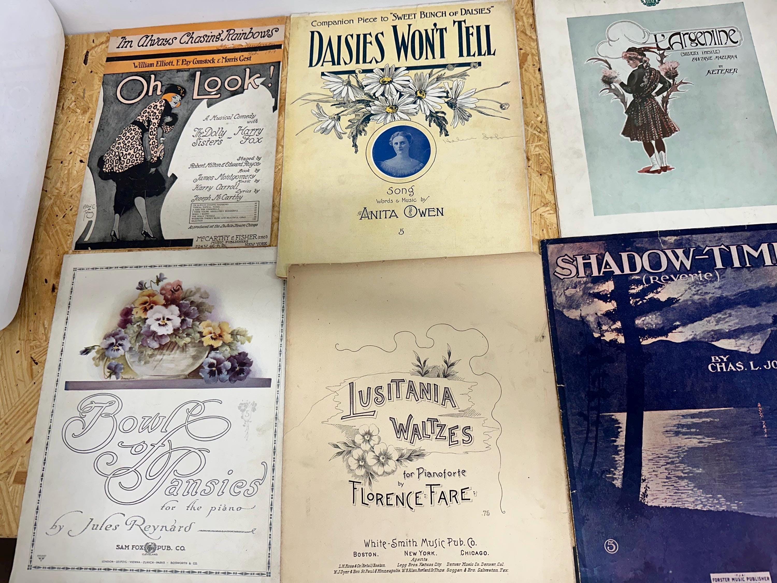 Vintage Sheet Music Bundle Lot of 42 /antique Ephemera for Framing ...