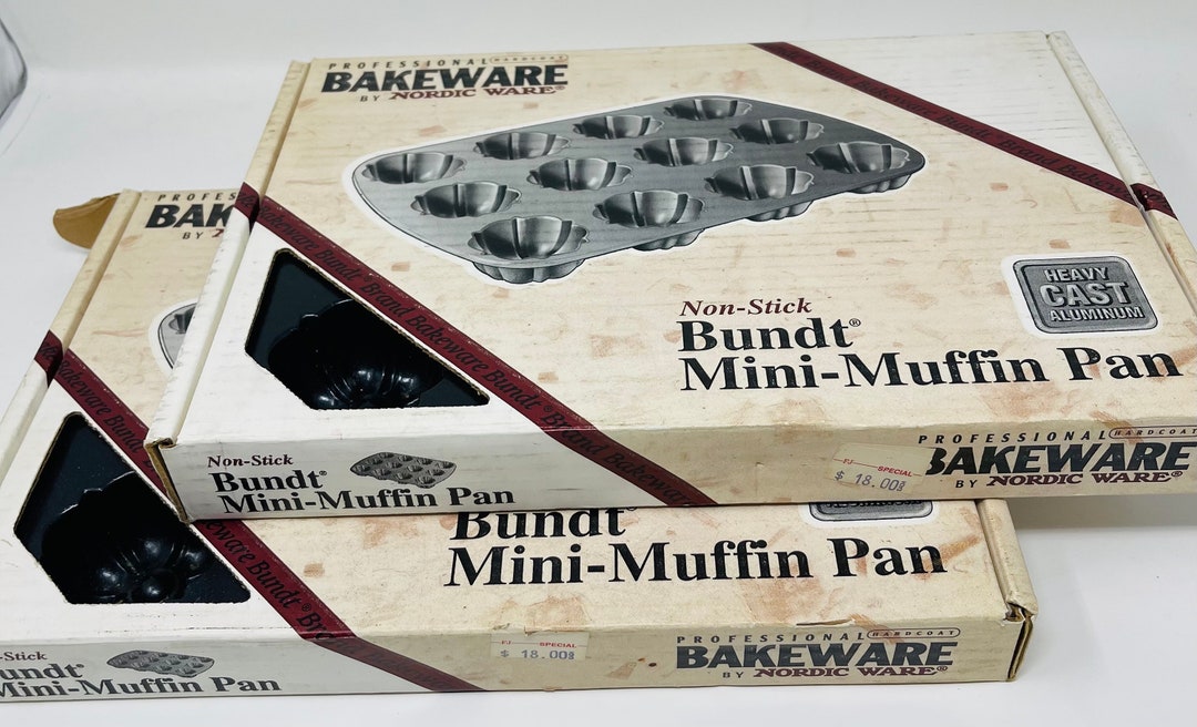 Nordic Bakeware Bundt Mini Muffin Pan in Original Box / Vintage 80s Function Junction Purchase ...