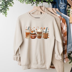 Fall Coffee Sweatshirt, Fall Sweater, Pumpkin Spice Sweatshirt, Cute ...