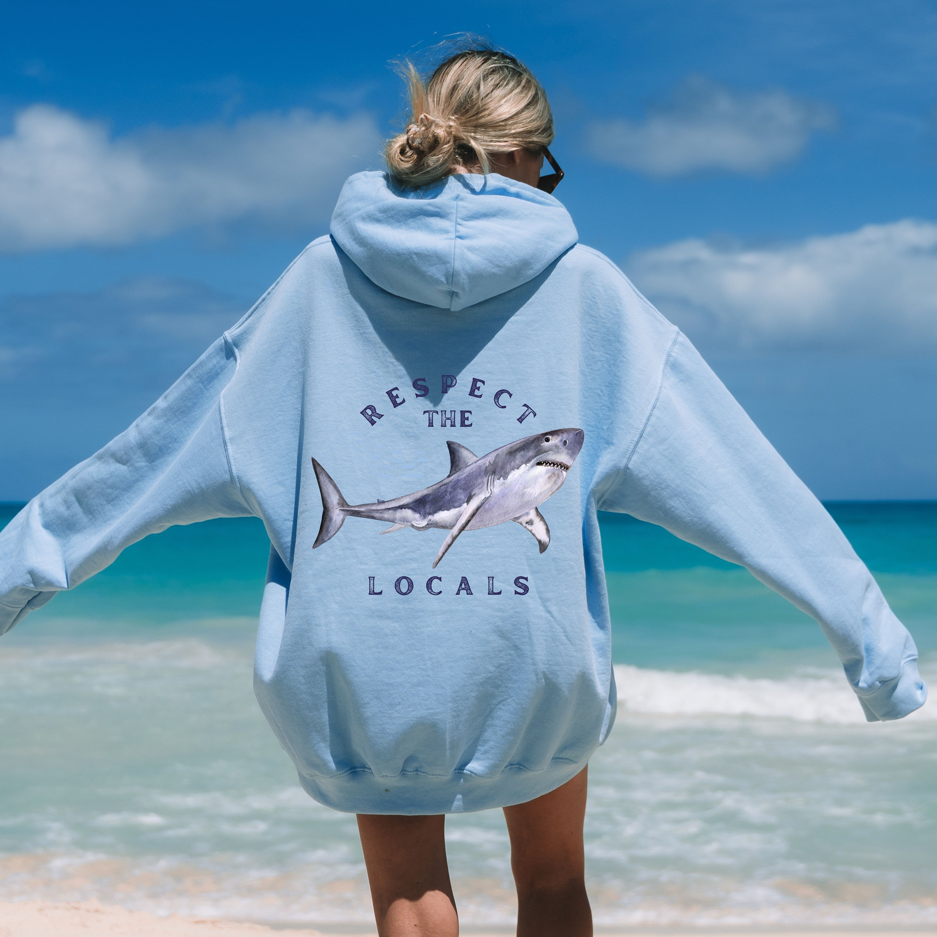Respect the Locals, Shark Sweatshirt, Respect the Local Sharks Hoodie ...