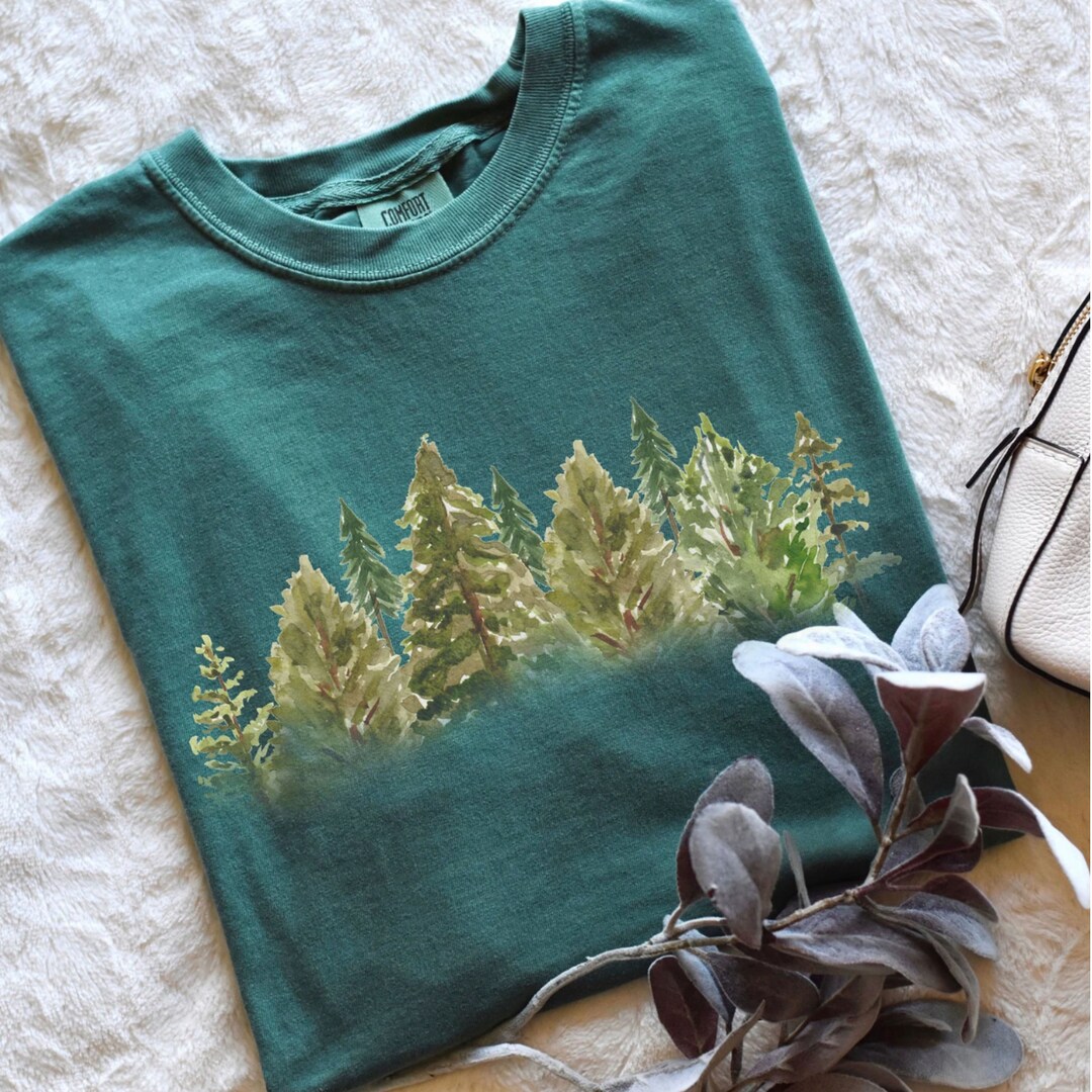 Comfort Colors Pine Tree Shirt, Nature Lover Gift, Camping Shirt ...