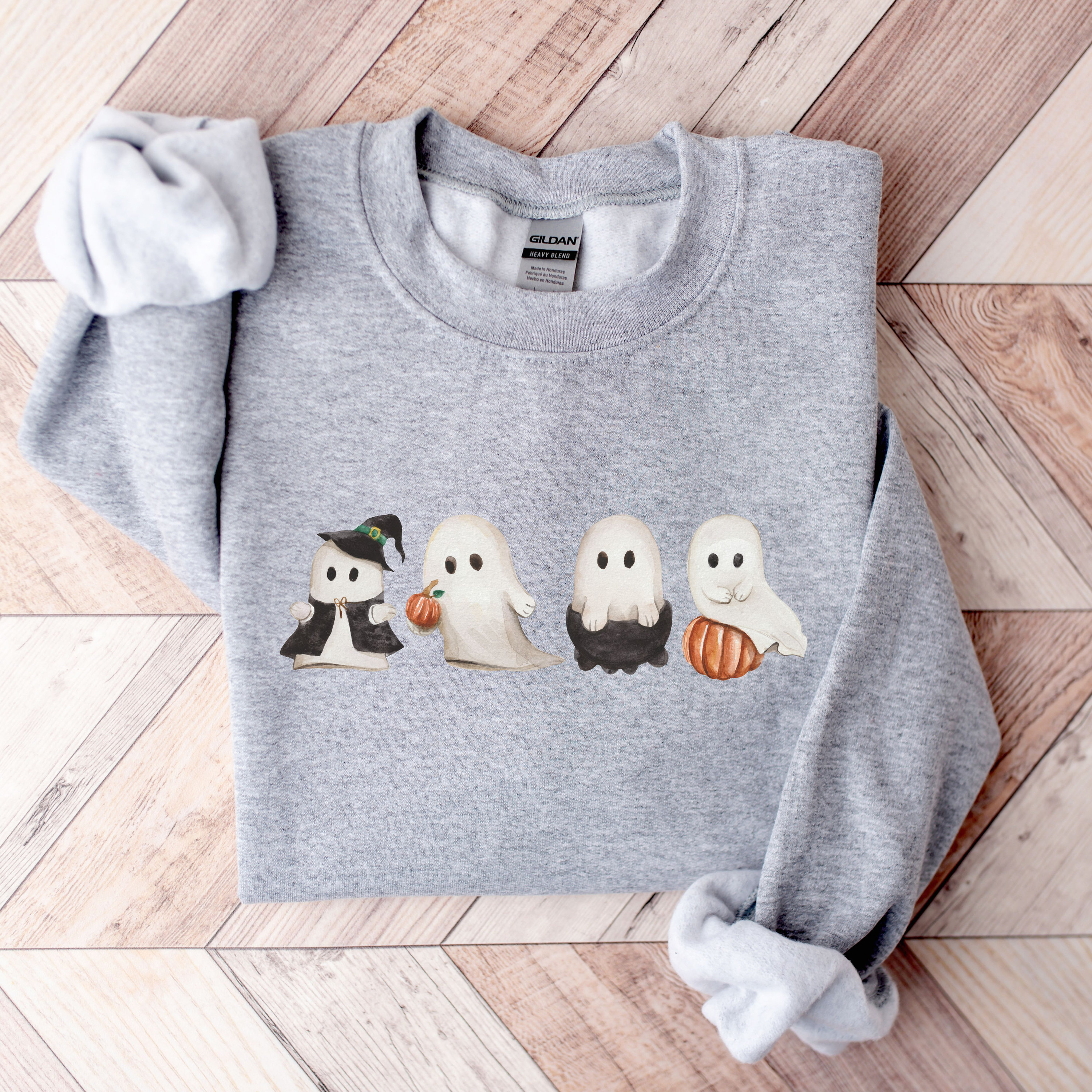 Halloween Sweatshirt Fall Sweater Cute Ghost Sweatshirt - Etsy