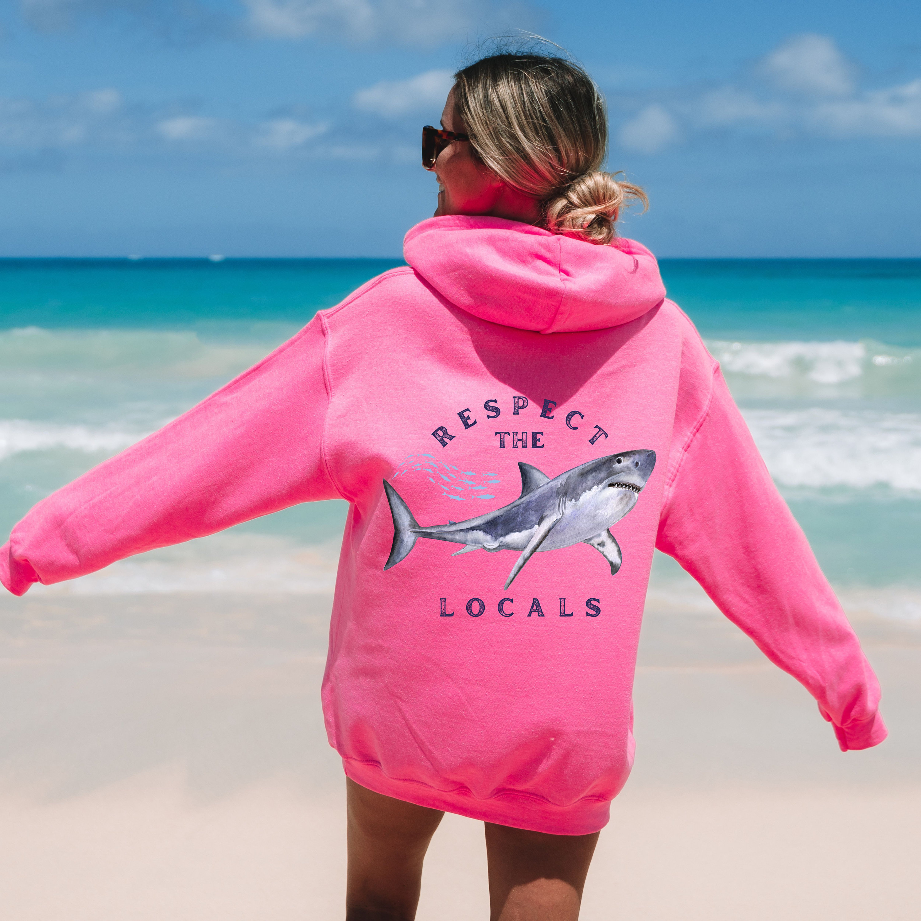 Respect the Locals, Shark Sweatshirt, Respect the Local Sharks Hoodie ...