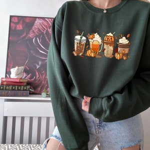 Fall Coffee Sweatshirt, Fall Sweater, Pumpkin Spice Sweatshirt, Cute ...