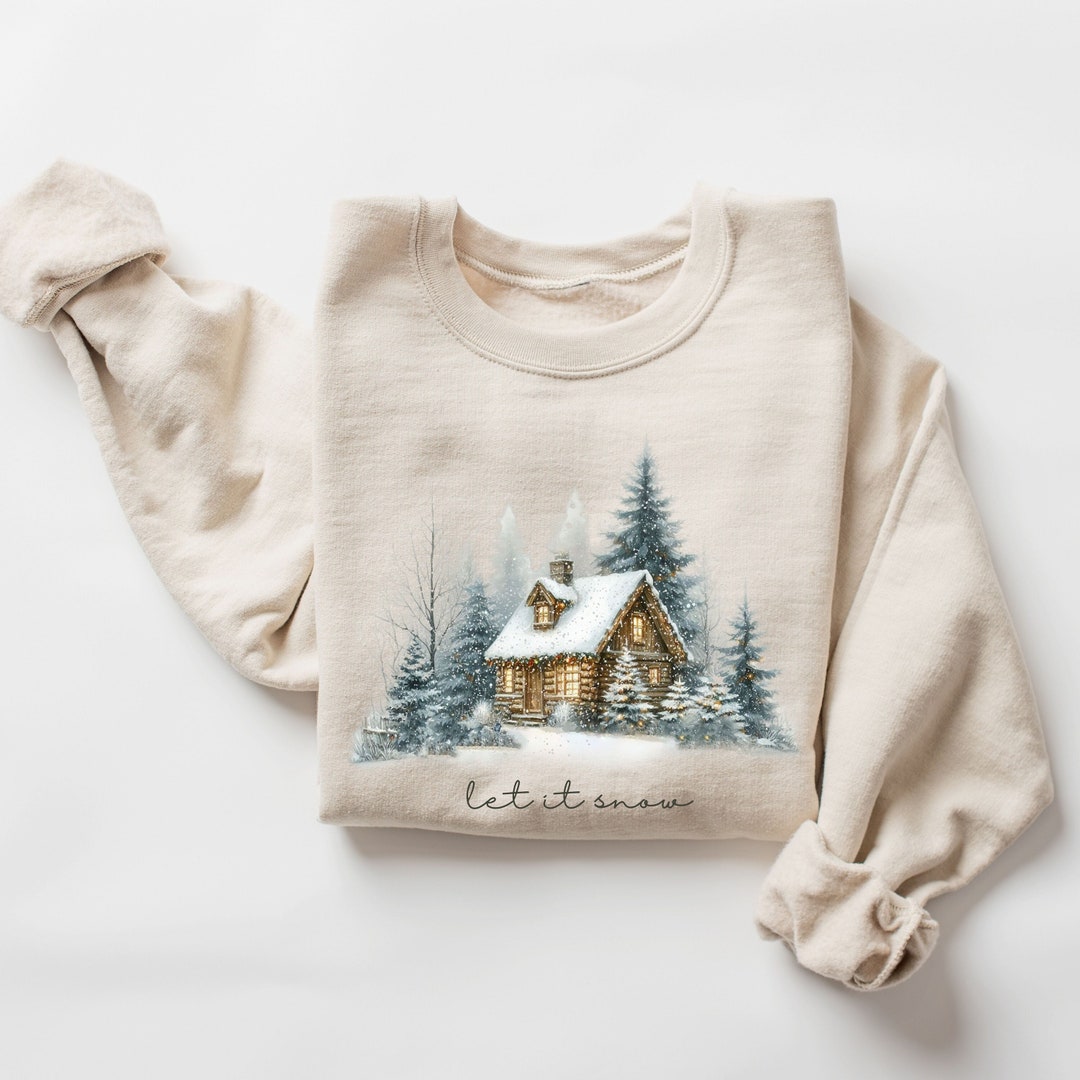 Christmas Sweatshirt, Winter Cabin Sweatshirt, Christmas, Winter ...