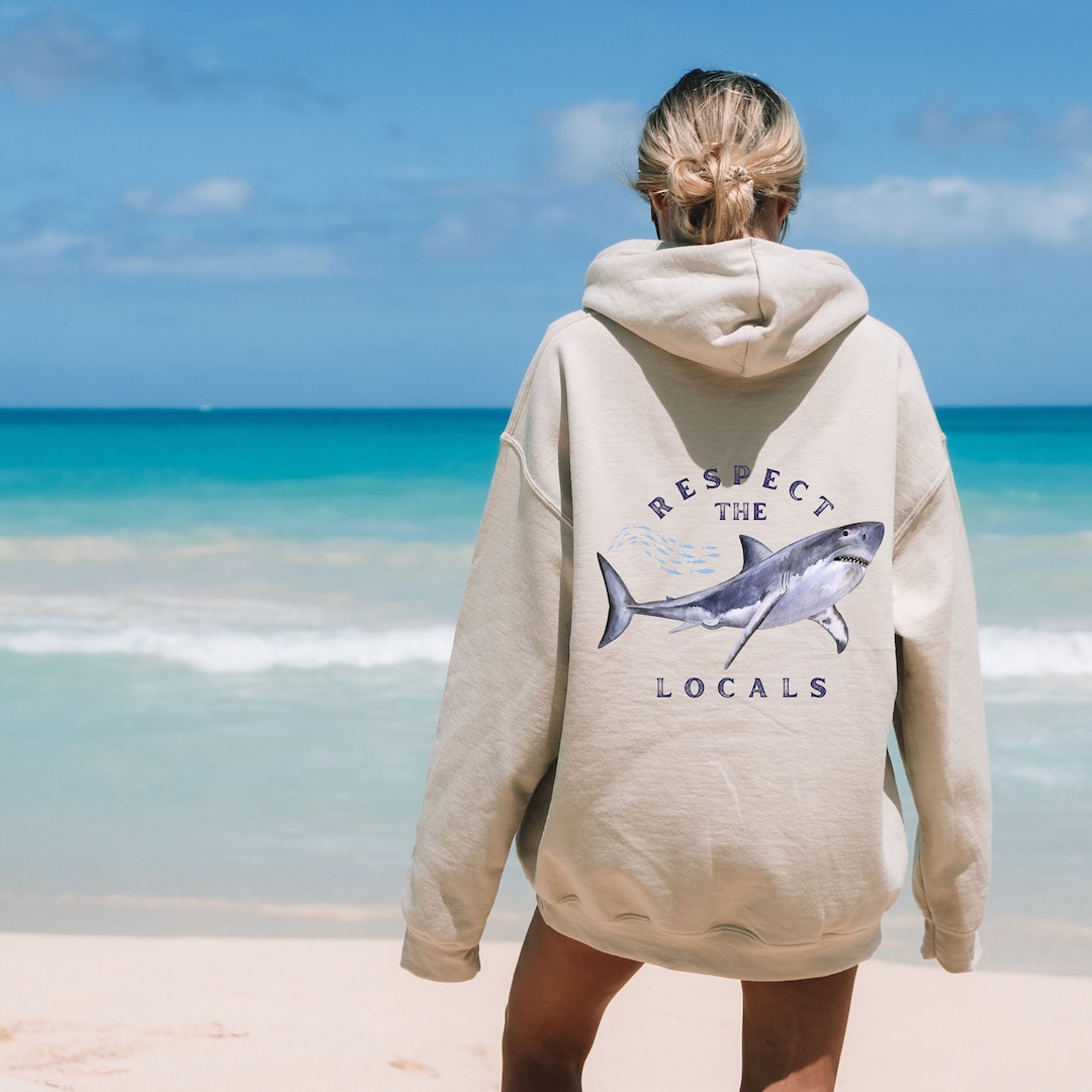 Respect the Locals, Shark Sweatshirt, Respect the Local Sharks Hoodie ...