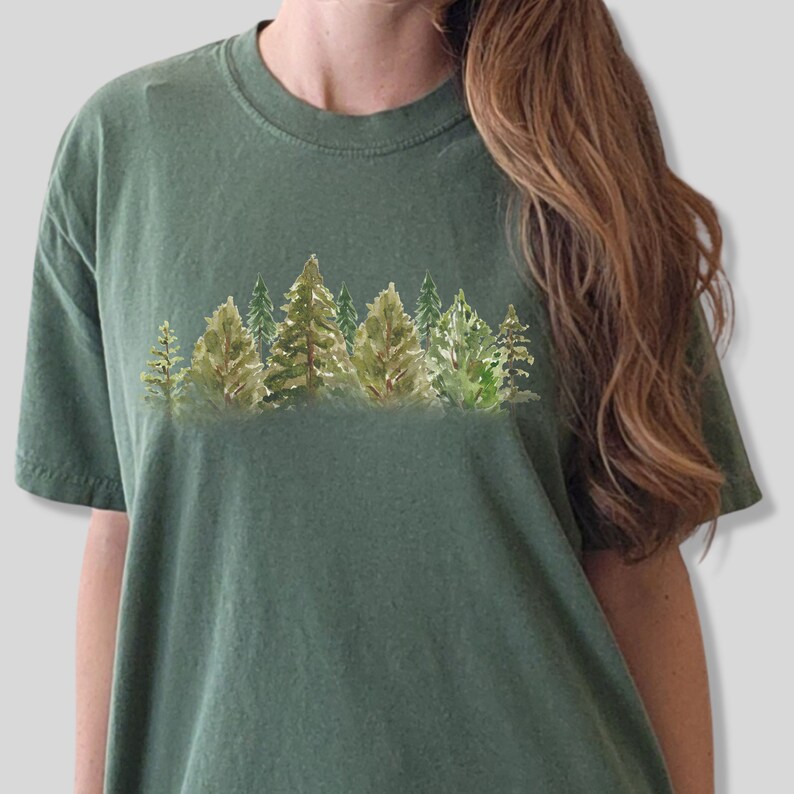 Comfort Colors Pine Tree T-shirt Evergreen Trees Nature - Etsy