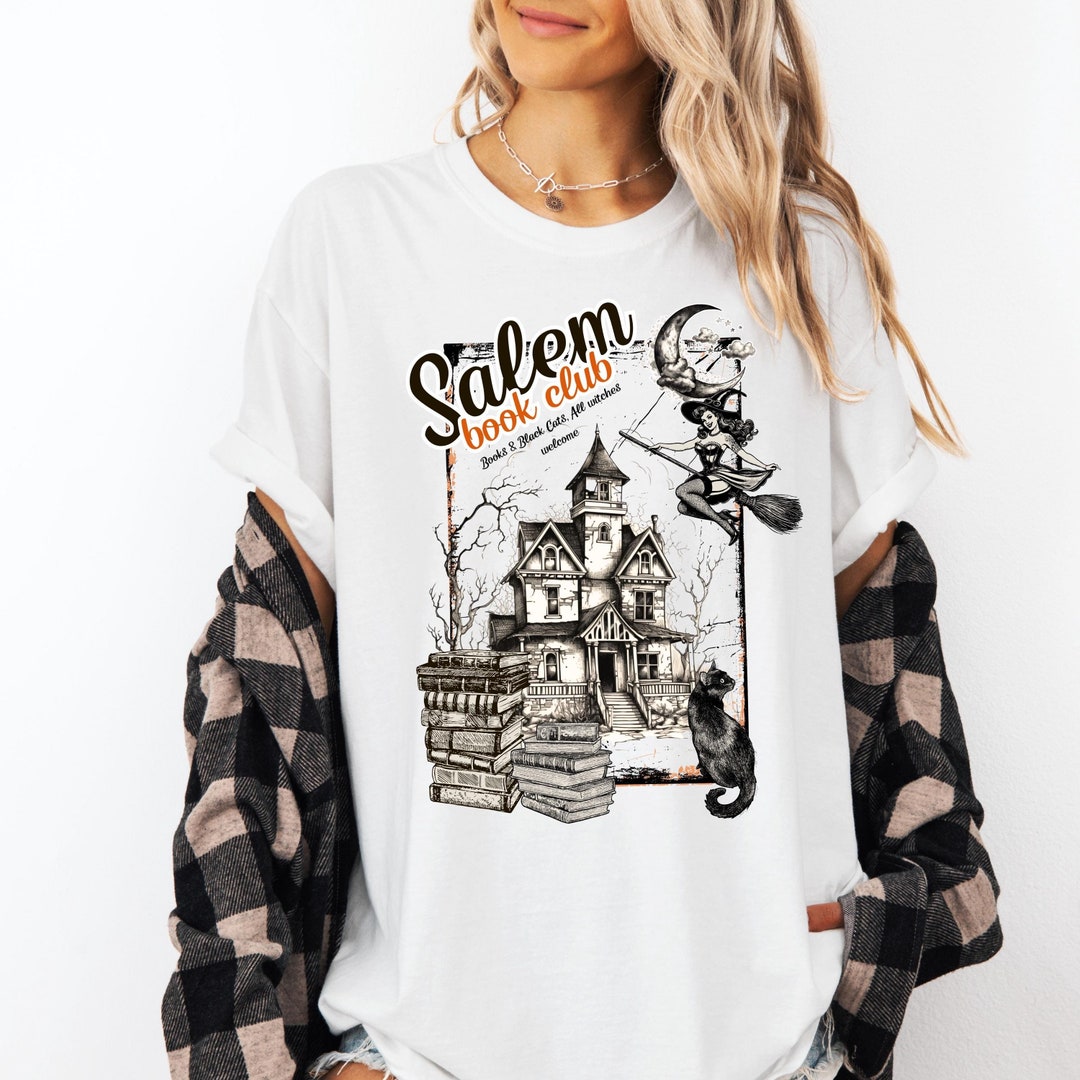 Salem Bookclub Shirt, Halloween Shirt, Bookish Gift, Reading Shirt ...