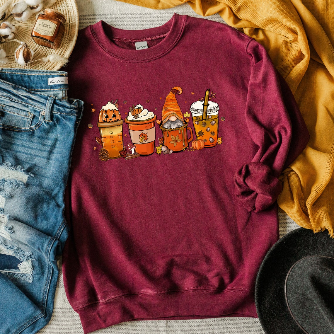 Fall Coffee Sweatshirt, Fall Sweater, Pumpkin Spice Sweatshirt, Cute ...