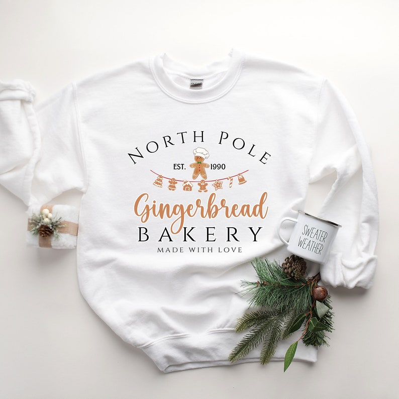 Gingerbread Sweatshirt, Gingerbread Bakery, Gingerbread Sweater ...