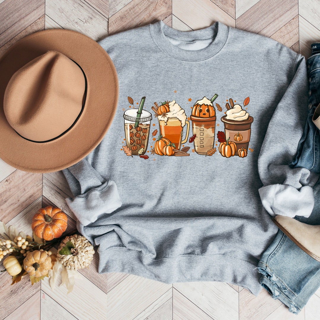 Fall Coffee Sweatshirt, Fall Sweater, Pumpkin Spice Sweatshirt, Cute ...