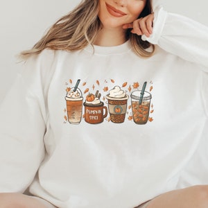 Fall Coffee Sweatshirt, Fall Sweater, Pumpkin Spice Sweatshirt, Cute ...