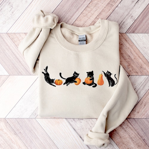 Halloween Sweatshirt Fall Sweater Cute Ghost Sweatshirt - Etsy