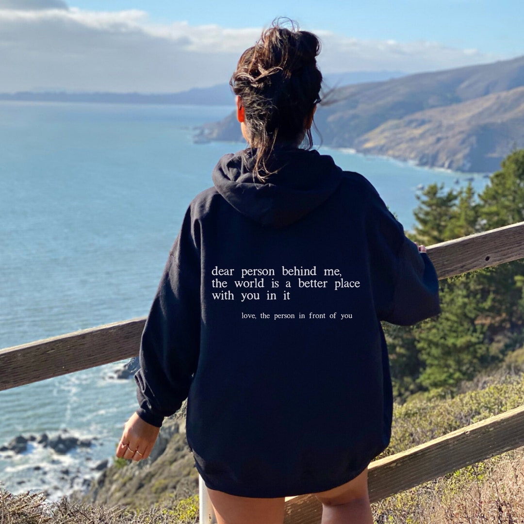 Dear Person Behind Me Zip up Hoodie, Aesthetic Oversized Sweatshirt ...