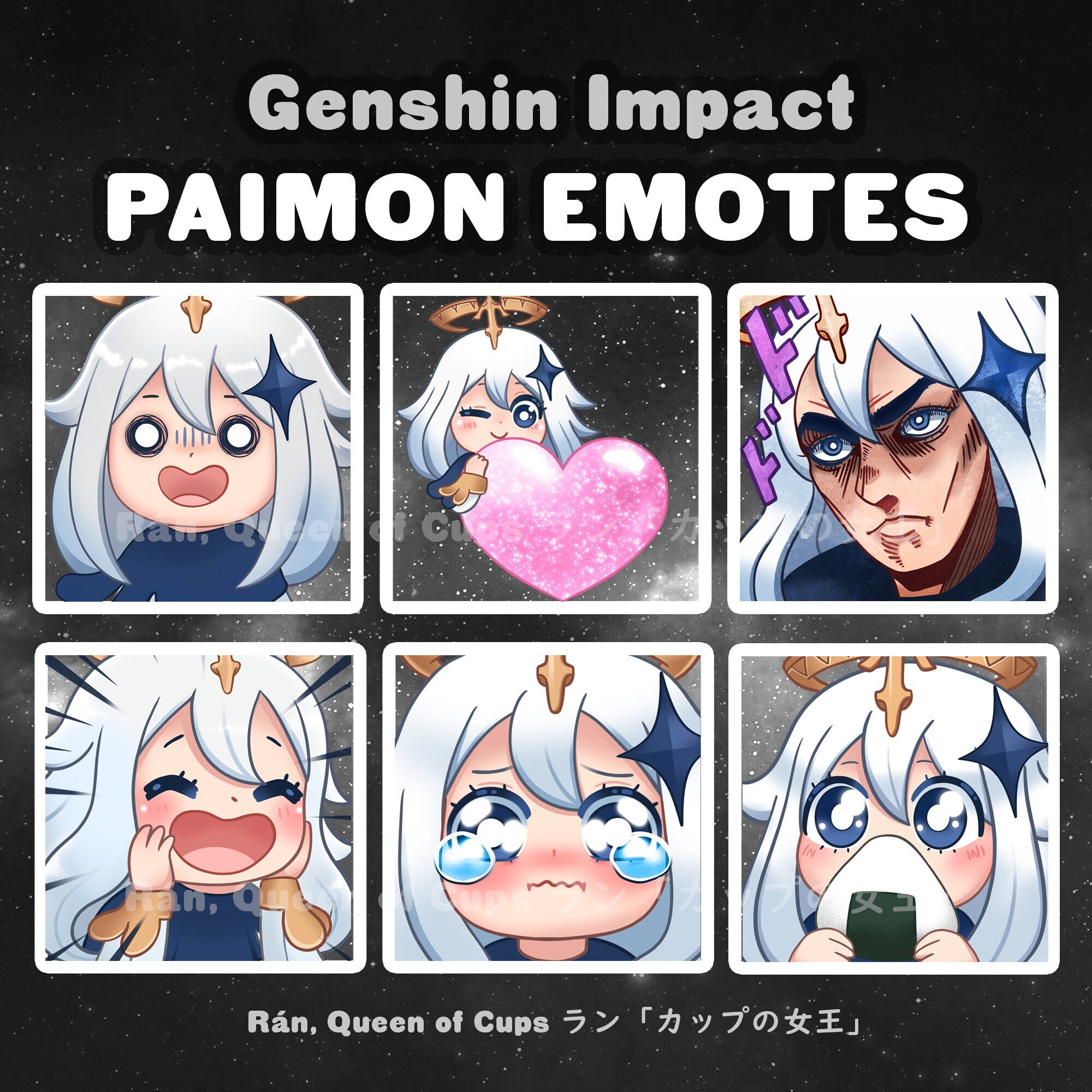 Paimon Genshin Impact Emotes for Twitch Youtube and Discord | Etsy Canada