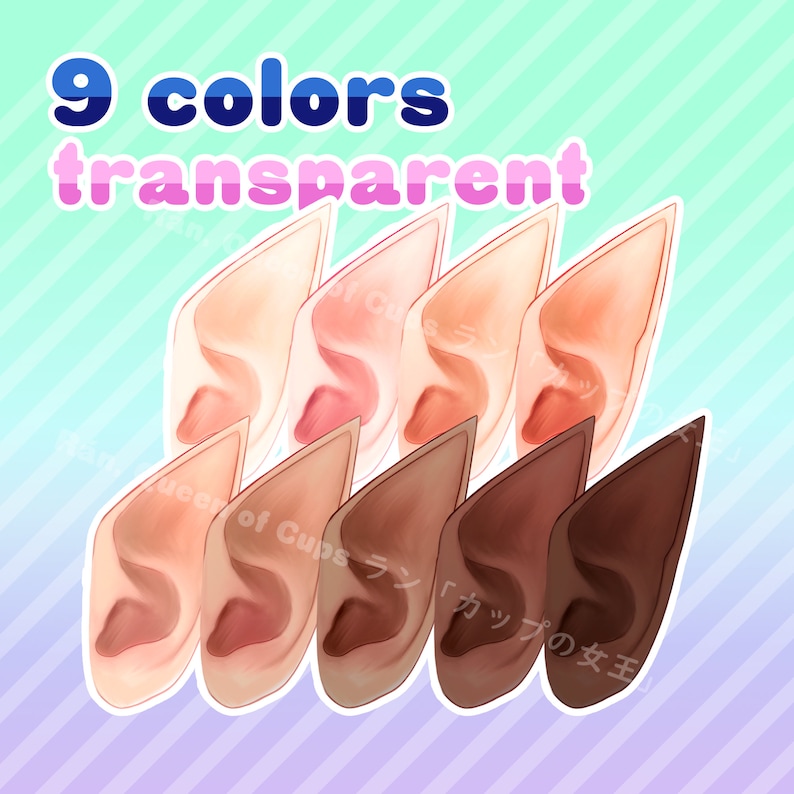 Elf Ears Vtuber Asset Clip Art Transparent PNG téléchargement numérique ...