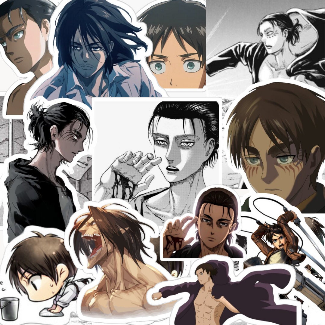 Eren Yeager STICKER Attack on Titan Anime Stickers Laptop | Etsy