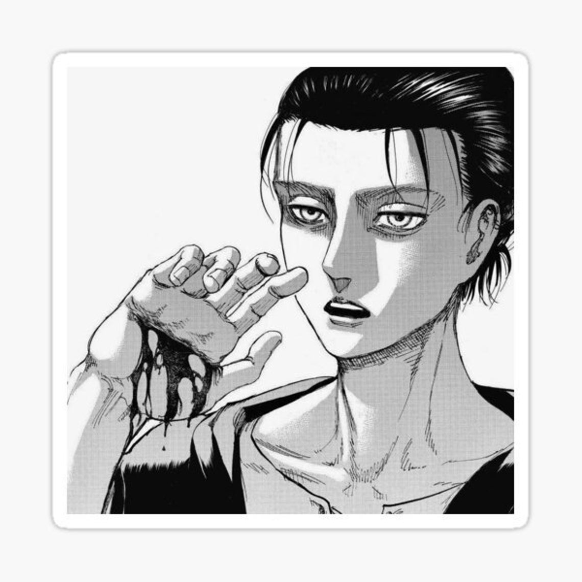 Eren Yeager STICKER Attack on Titan Anime Stickers Laptop | Etsy