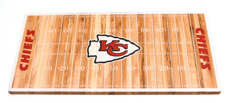 Kansas City Chiefs Football Field Charcuterie Board / Serving Tray - Etsy