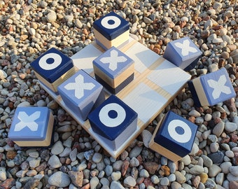 Tic Tac Toe Block - Etsy