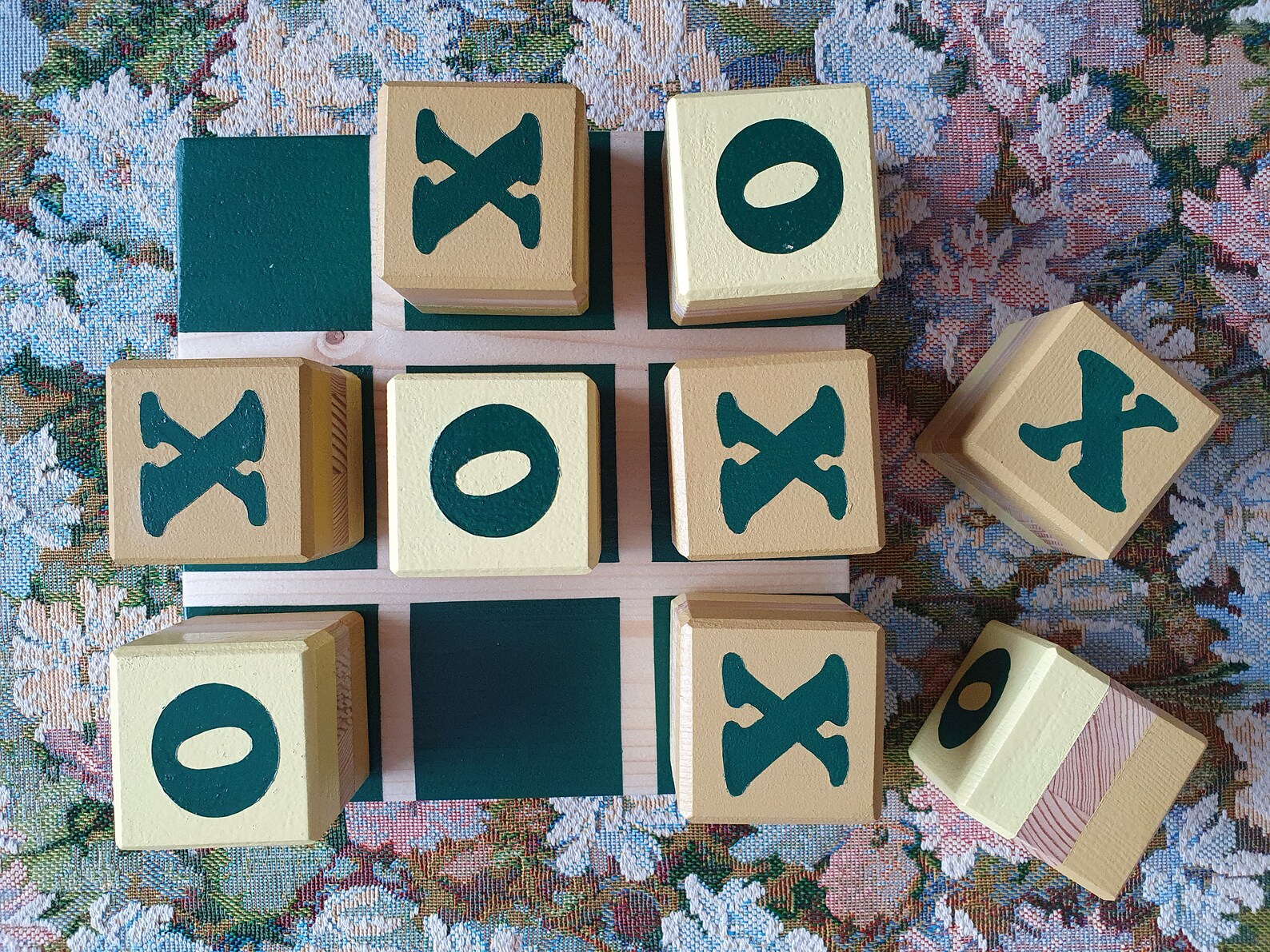 Tic-tac-toe Wooden Block Game - Etsy