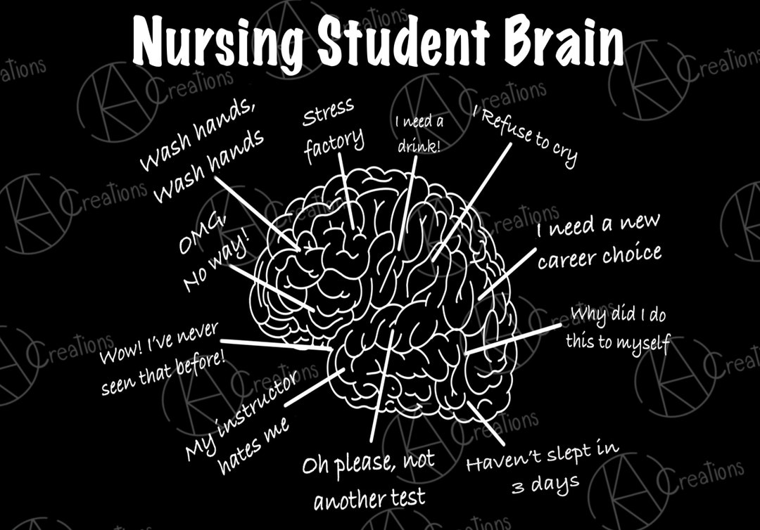 Nursing Student Brain PNG Design - Etsy