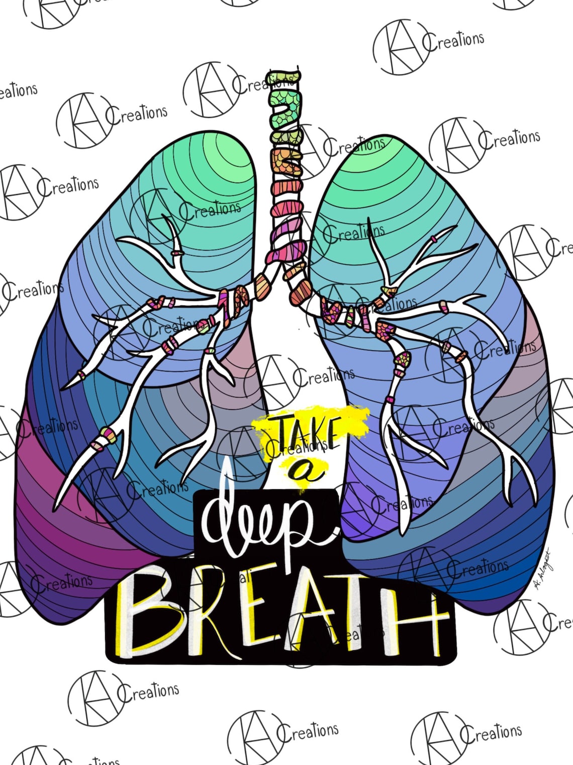 Take A Deep Breath PNG Design - Etsy