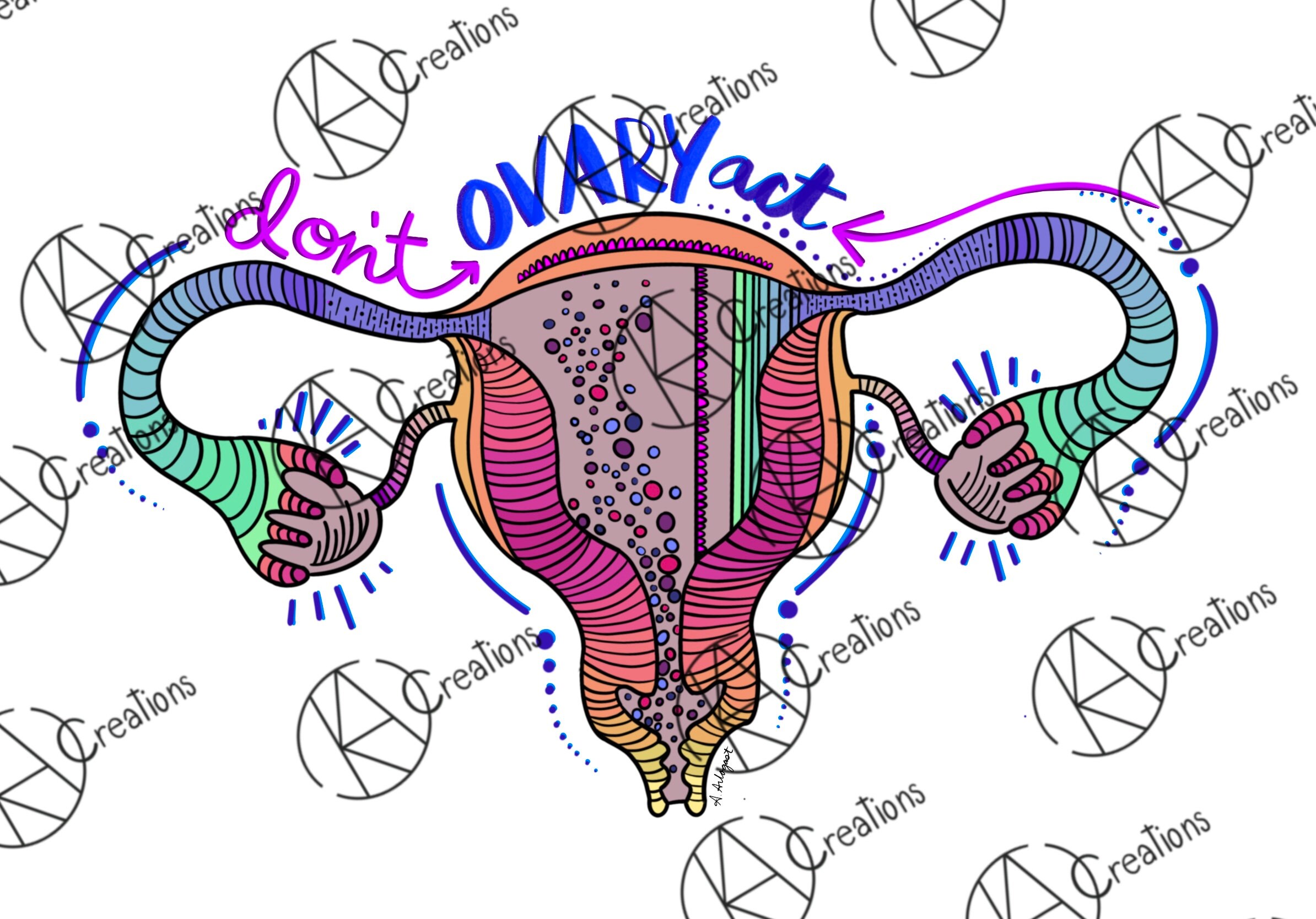 Dont Ovary Act Digital Design Etsy