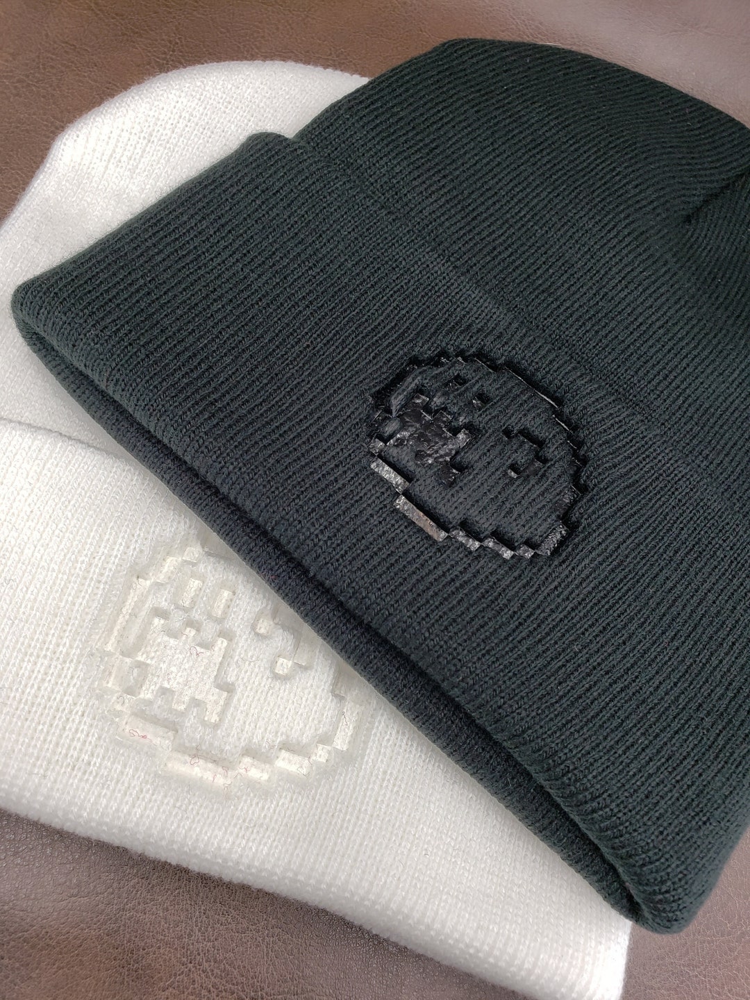 8-bit Ghost (mario Boo) Embossed Beanie - Etsy