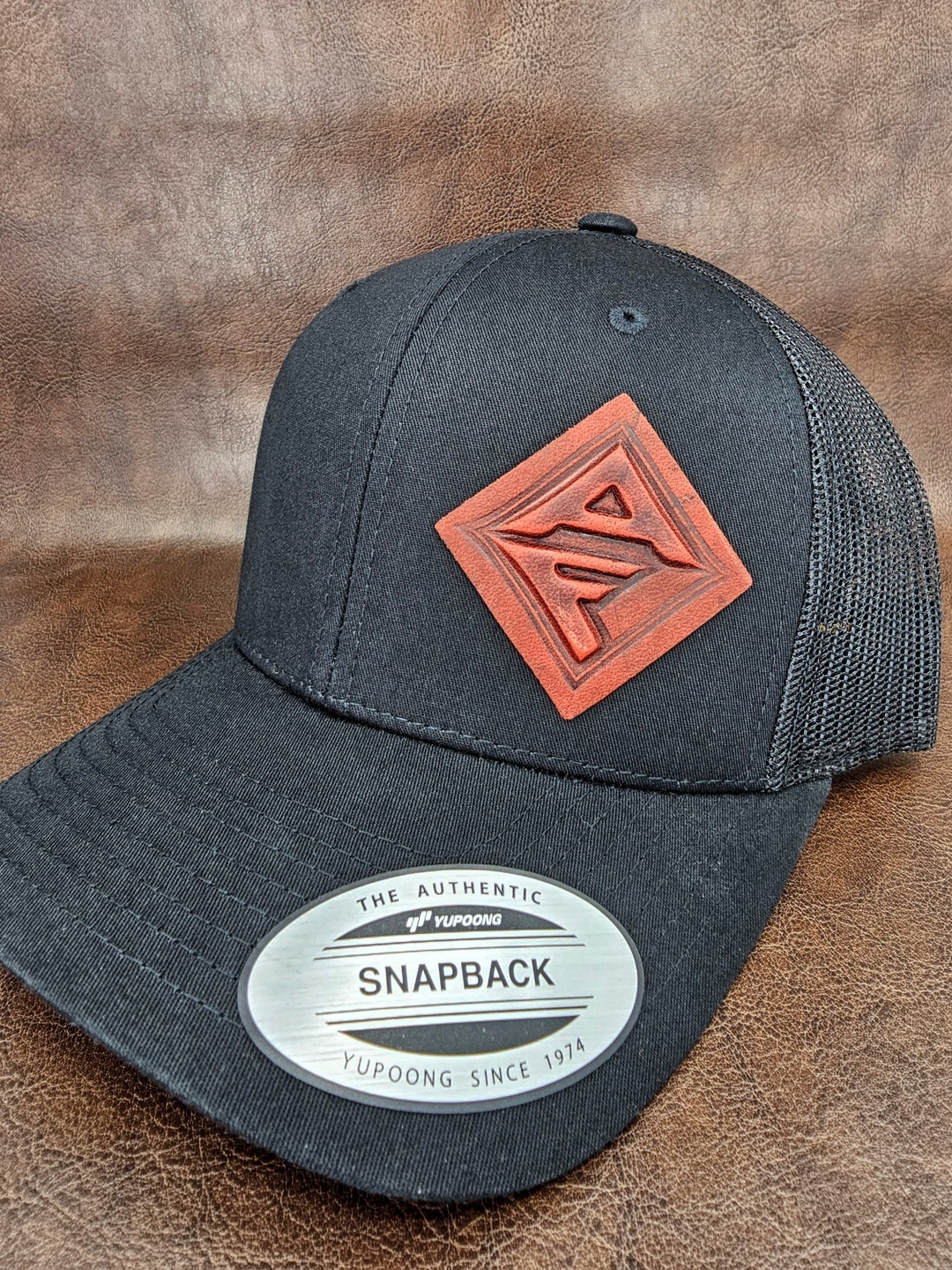 Custom Trucker Hat With 3D Leather Patch - Your Logo Here - Etsy