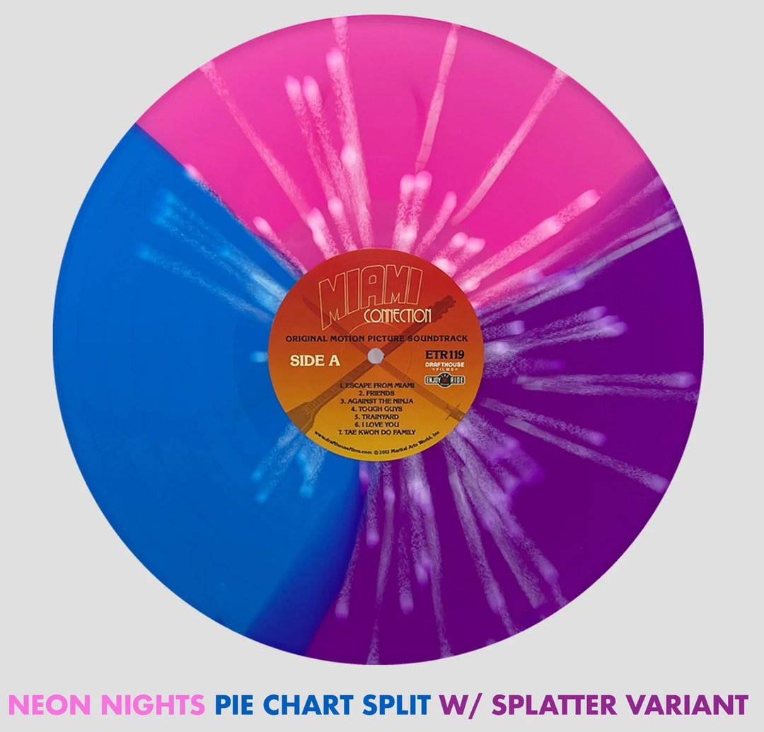 Miami Connection Soundtrack Neon Nights Pie Chart Splatter Vinyl 300 ...
