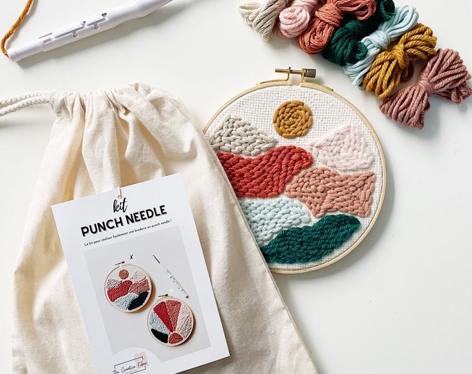 Punch Needle Embroidery Kit / Punch Needle Kit / Relief Embroidery ...