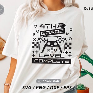 4th Grade Svg,fourth Grade Level Complete Svg, Graduation Svg, End of ...