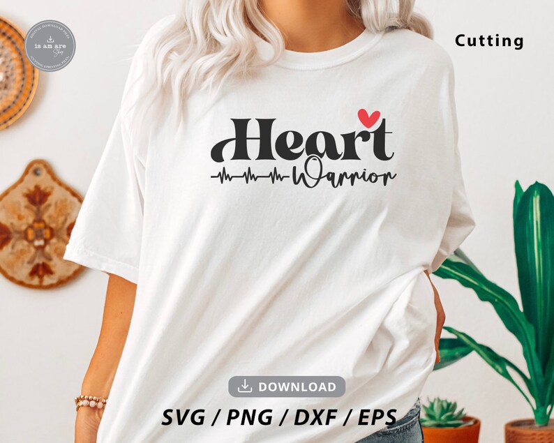 Heart Warrior SVG: Heart Disease Awareness, Mom Design (digital ...