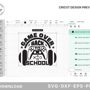 Game Over Back to School Svg,back to School Svg,first Day of School ...