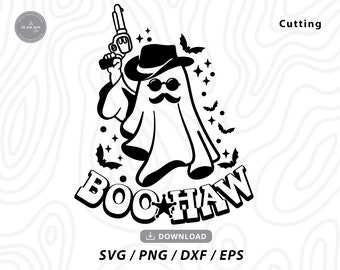 Boo Haw SVG PNG, Cowboy Ghost Svg, Western Ghost Svg, Halloween Cowgirl ...