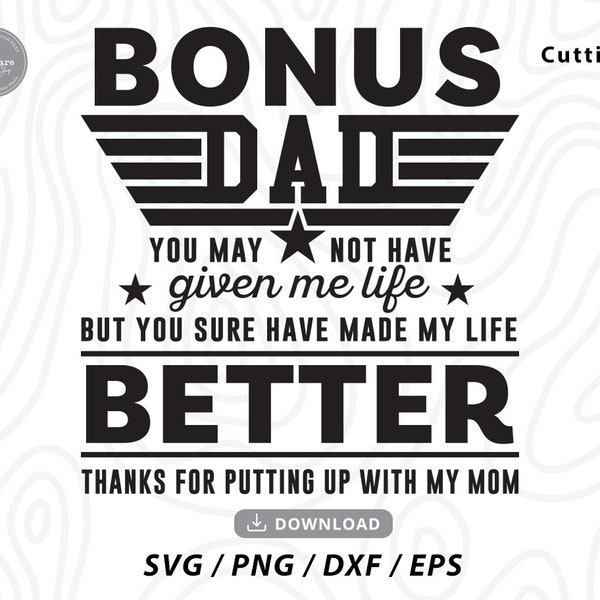 Bonus Dad Svg - Etsy