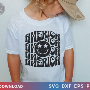 America Smiley Face Svg,4th of July Svg, Fourth of July Svg,retro ...