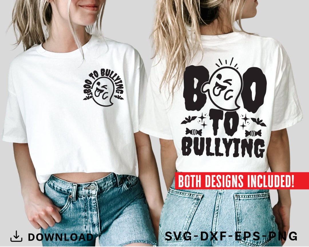 Boo to Bullying Svg Png,front Pocket Svg,unity Day Svg,anti Bullying ...