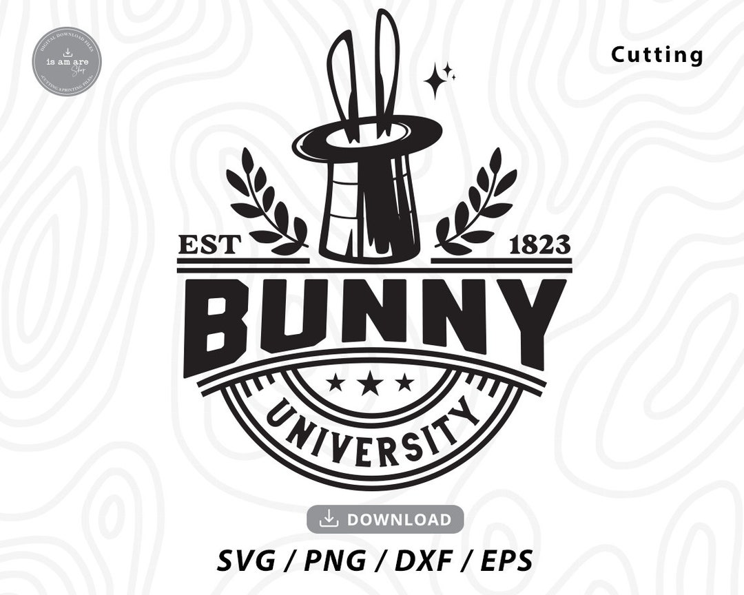 Bunny University Svg,easter University Svg, Funny Easter Svg, Easter ...