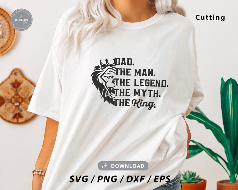 Dad the Man the Legend the Myth the King Svgfathers Day - Etsy