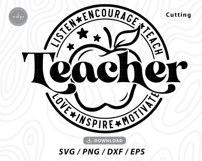 Teacher Appreciation Svg teacher SVG Teach Love Inspire - Etsy