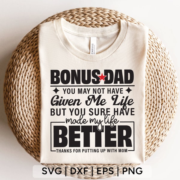 Bonus Dad Svg - Etsy