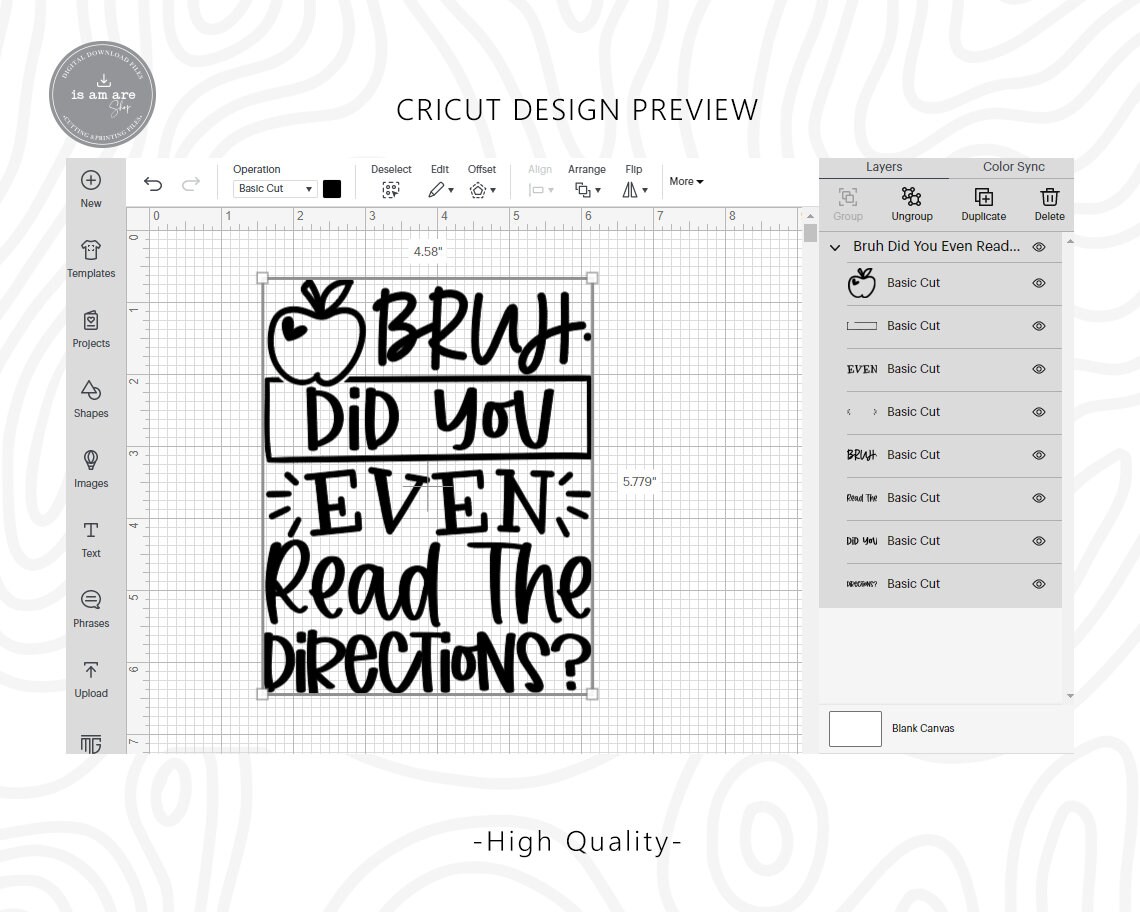 Bruh Did You Even Read the Directions SVG: Funny Teacher Cut File ...