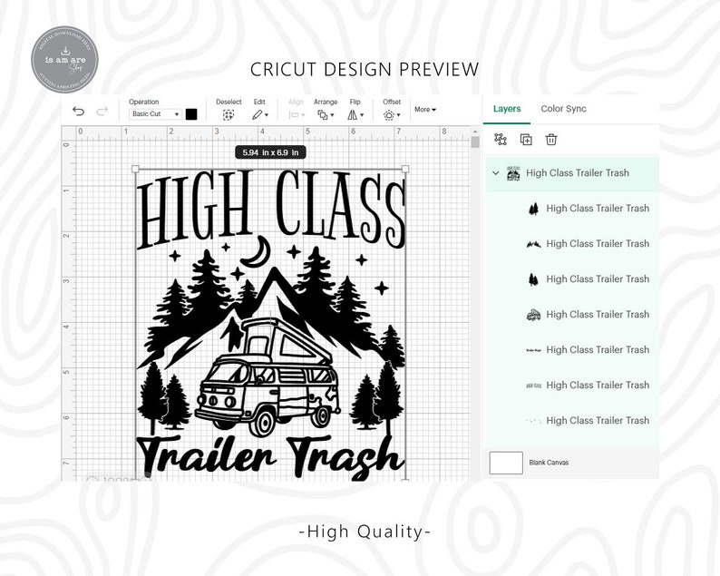 High Class Trailer Trash Svgfunny Camping Svgtravel Trailer - Etsy