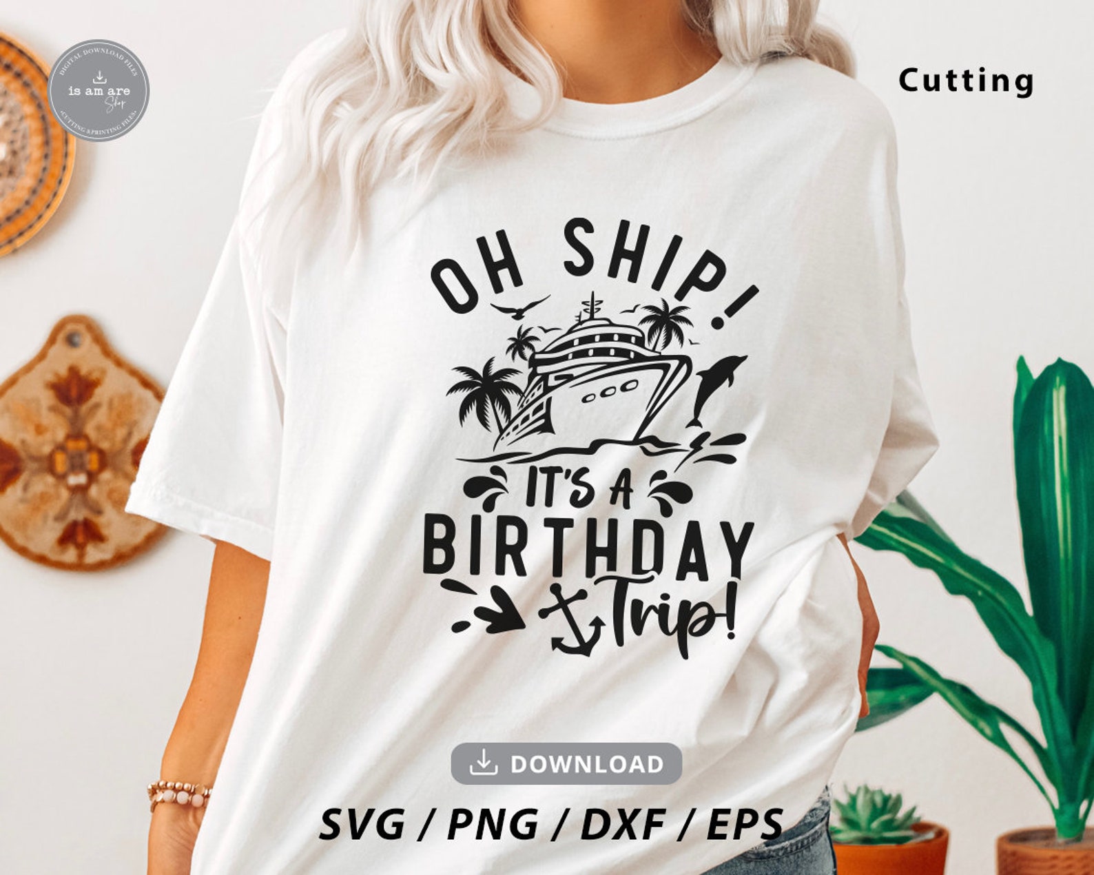 Birthday Cruise Trip SVG: Oh Ship Design, Family Vacation (digital ...